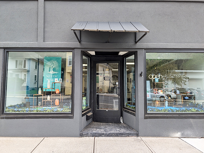 Mystic Willow's storefront offers a glimpse into Ludlow's more bohemian side. Every small town needs that one shop where you can find crystals and conversation.