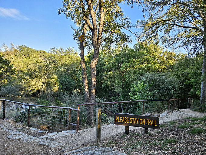 "Please Stay On Trail" isn't just good advice&mdash;it's how Fredericksburg preserves its natural beauty for generations of hikers to come.