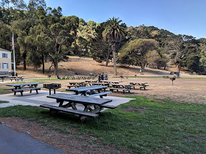 These picnic grounds have hosted countless family celebrations, where potato salad tastes inexplicably better with a side of historic surroundings.