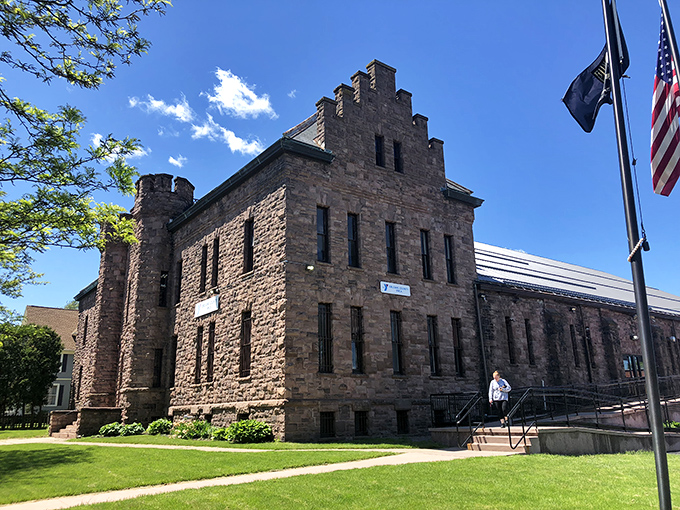 This imposing sandstone fortress isn't guarding medieval treasures—it's the Orleans County YMCA. Proof that even workout facilities can have architectural gravitas.