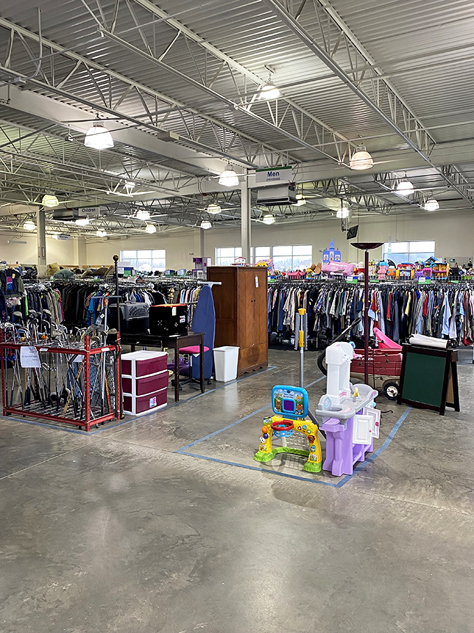 Furniture and baby equipment waiting for second chances and new homes. That wooden wardrobe could be the statement piece your bedroom's been missing.