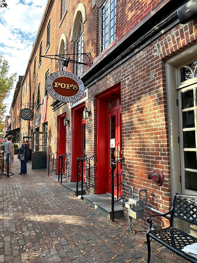 Take your cone outside where brick sidewalks and tree-lined streets make every lick taste like small-town America.