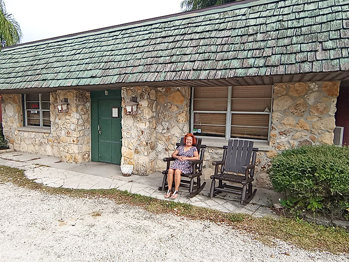 These rocking chairs aren't just seating&mdash;they're an invitation to slow down before dinner. The perfect spot to build an appetite or recover from overindulgence.