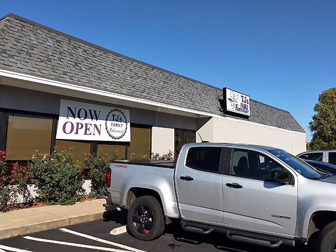 The "Now Open" sign might as well read "Come Hungry, Leave Happy"&mdash;a promise TJ's delivers on with every plate that exits the kitchen.