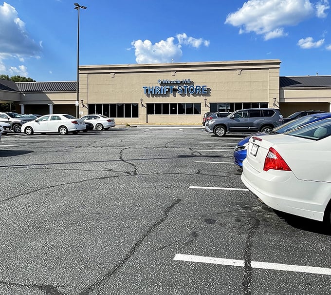 Parking paradise awaits at Miracle Hill's spacious lot, where your car can rest while you embark on a treasure-hunting expedition inside.