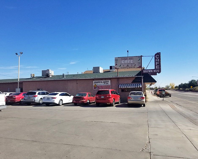 The parking lot tells the story – local license plates mixed with out-of-state visitors, all drawn by the siren song of authentic Southwestern cooking.