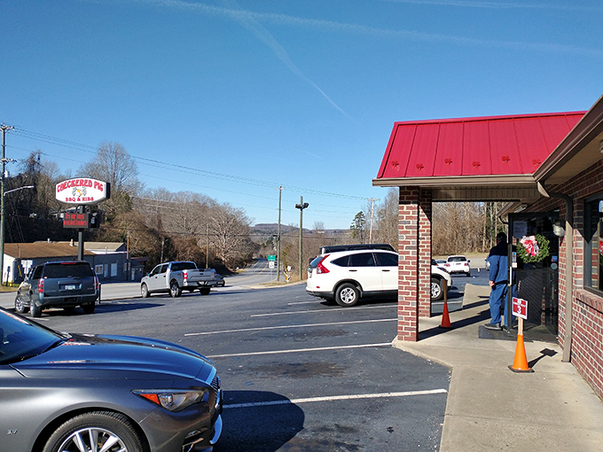The parking lot fills up fast when word gets out about barbecue this good.