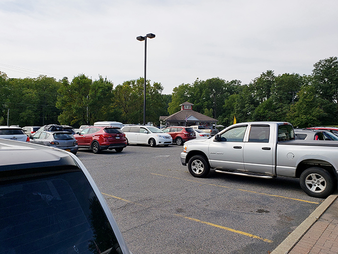 Parking lot packed tighter than Thanksgiving dinner conversation, proving this place draws serious treasure-hunting crowds every weekend.