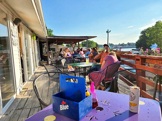 The patio offers lakeside dining with a side of summer breeze. As essential to the Ohio experience as complaining about the Browns. 