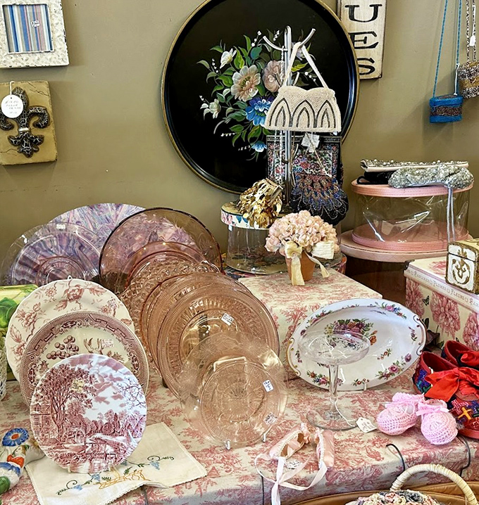 A collection of vintage plates that proves our grandparents understood something fundamental: dining should be both a visual and culinary experience.