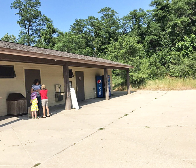 The humble beach facilities&mdash;proving that sometimes the best experiences come with minimal frills and maximum nature.