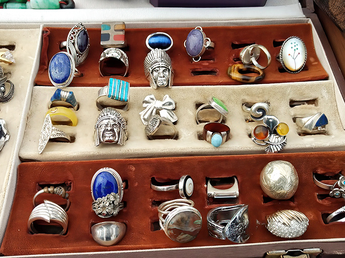 Silver storytellers with stones to match. Each vintage ring waits for the right finger and a second chance at everyday adventures.