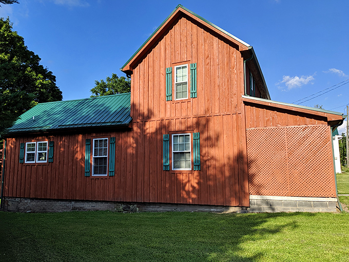 These rustic cabins with their distinctive teal shutters offer weary travelers a cozy respite from the trail&mdash;mountain charm with just enough comfort.