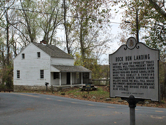 History stands preserved at Rock Run Landing. This white clapboard house has watched the changing seasons along the Susquehanna for centuries.