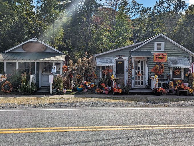 Rocky Top Pottery's cottage-like shops burst with fall colors and crafts&mdash;proof that in Mentone, even the retail therapy comes with a side of seasonal splendor.