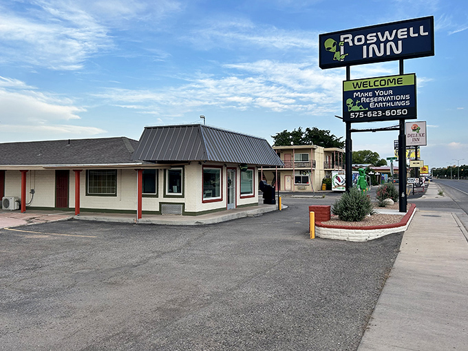 The Roswell Inn embraces its alien heritage with a wink. Where else can you get continental breakfast and close encounters in the same location?