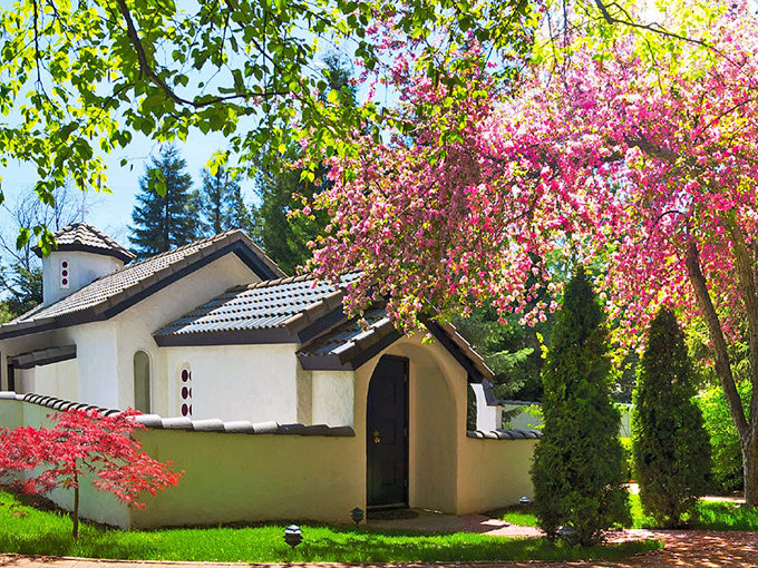 Saint Gregory Palamas Monastery blooms with spiritual and natural beauty, a peaceful retreat that feels worlds away from urban chaos.
