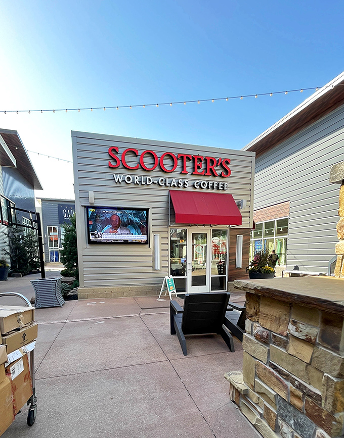 Scooter's Coffee provides that crucial caffeine pit stop, fueling shoppers for the marathon of deals that awaits.