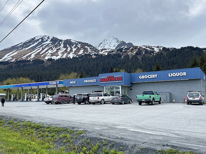 Seward Marketplace&mdash;where grocery shopping comes with mountain views so spectacular, you'll forget you came for milk and bread.