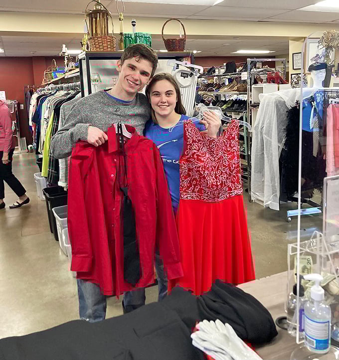 Thrift shop success stories in the making! Finding the perfect formal wear feels like winning the lottery&mdash;but costs about the same as lunch.