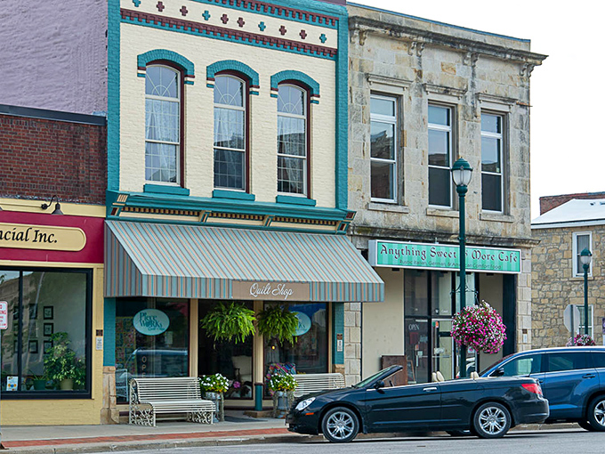 Winterset's storefronts maintain their historic character while housing modern businesses, creating a shopping experience that feels both nostalgic and relevant.