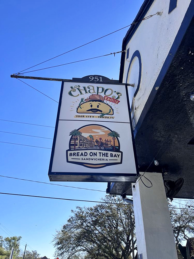 The sign hanging proudly announces two establishments sharing space and purpose&mdash;like roommates who actually get along and share the good snacks.