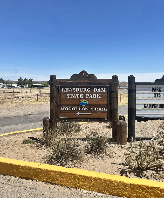 The park entrance sign has one job—to welcome you—but it also serves as your first Instagram opportunity of many to come.