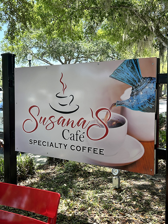 The sign says "Specialty Coffee" but what it really means is "Your morning is about to get significantly better."