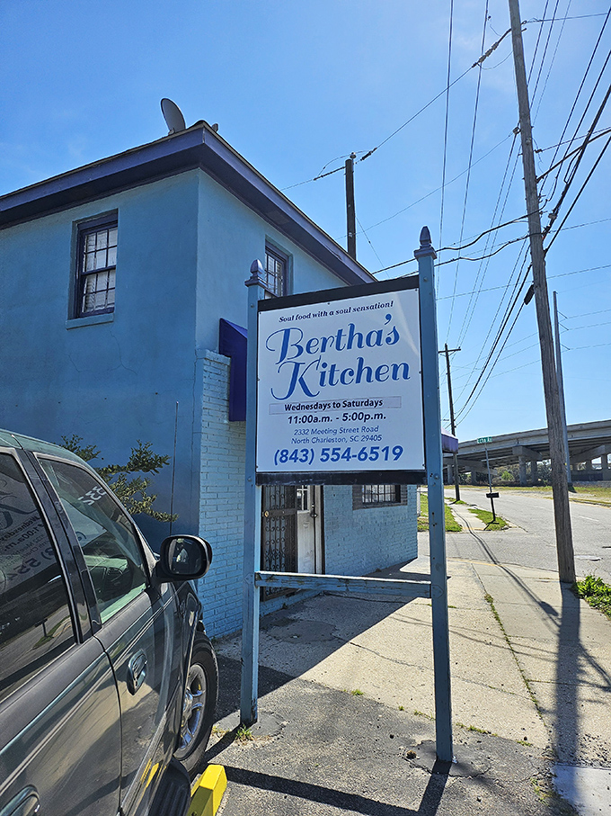 The sign promises "Soul food with a soul sensation!" and has never been accused of false advertising in its entire existence.