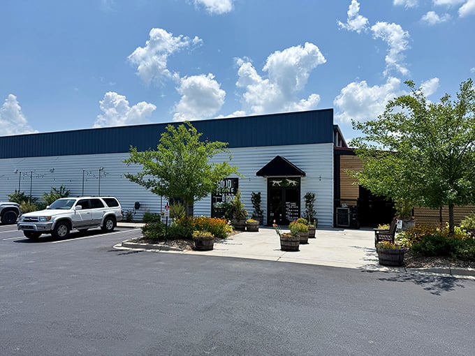The Southern Growl's unassuming exterior hides a craft beer paradise. Never judge a brewery by its corrugated metal siding.
