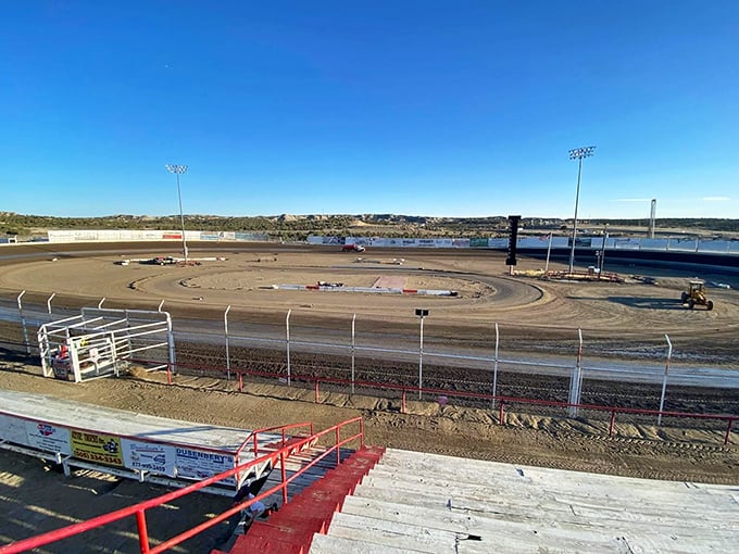 Aztec Speedway delivers Saturday night excitement where the roar of engines and the smell of racing fuel create a uniquely American form of community theater.