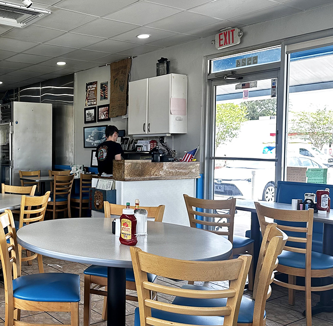 The counter view &ndash; where solo diners can watch their breakfast come to life while exchanging friendly banter with staff.