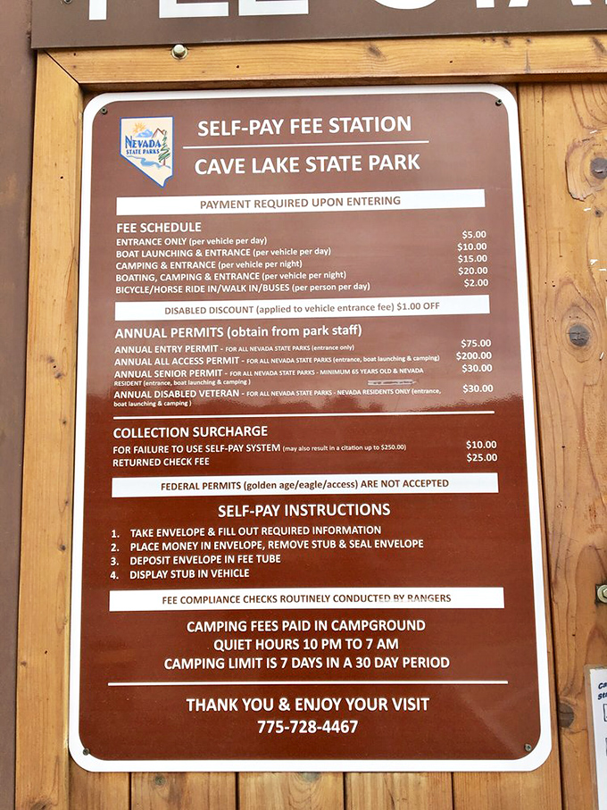 The price of admission to tranquility&mdash;still the best deal in Nevada that doesn't involve a slot machine.