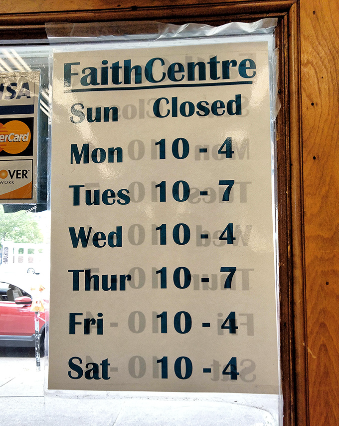 The store hours sign &ndash; memorize these times like you would your favorite restaurant's happy hour schedule.