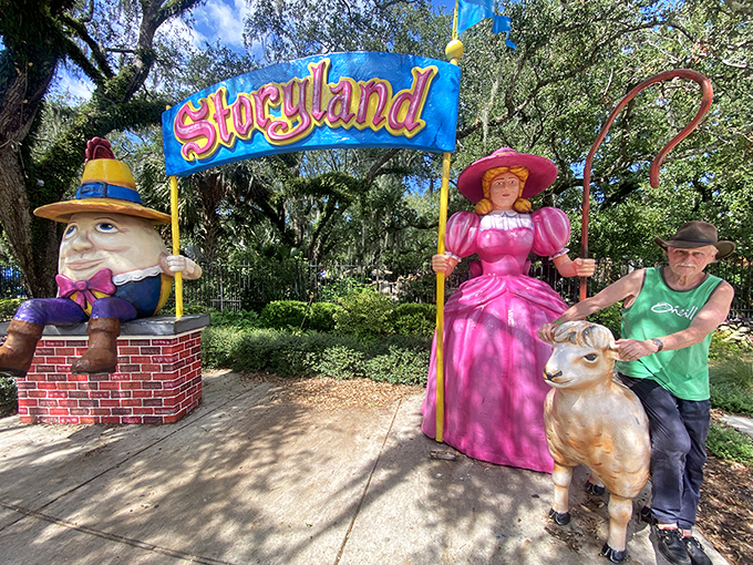 Storyland brings fairy tales to three-dimensional life with these whimsical sculptures. Even adults find themselves remembering the magic of childhood stories among these colorful characters.