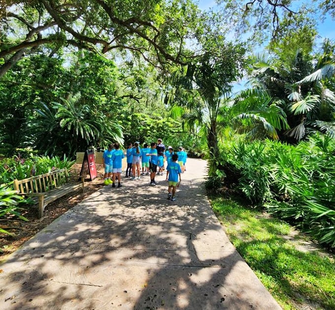 School groups in matching shirts&mdash;nature's future defenders getting their first taste of conservation wrapped in a package of "cool plants and butterflies."