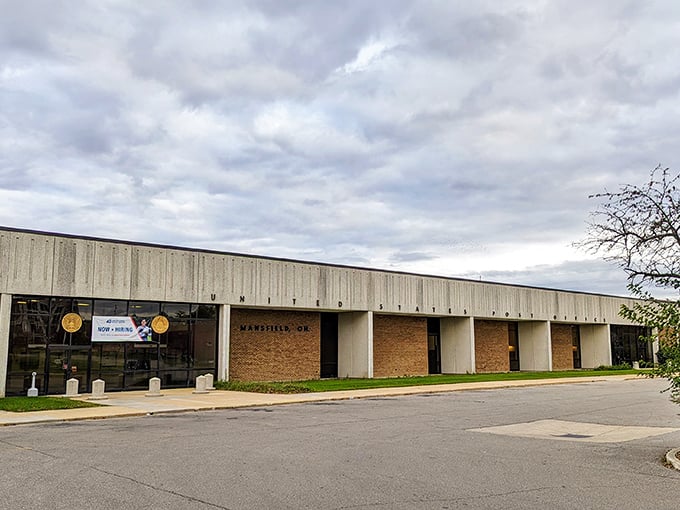 Even the post office building has architectural charm, making mundane errands slightly less soul-crushing than usual.