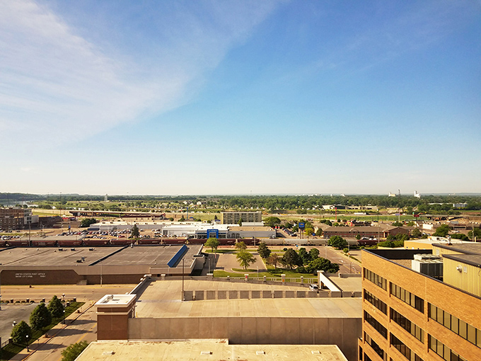 The city sprawls toward the horizon under an endless Midwestern sky, a reminder that in Sioux City, you're never far from open spaces.