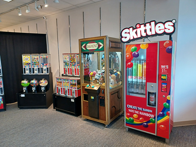 Vending machines and arcade games: where kids burn energy and parents burn time while partners "just check one more store."