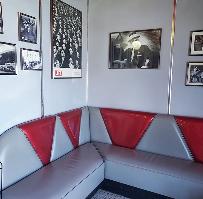 Classic black and white photographs watch over diners from red and silver booths &ndash; silent witnesses to decades of good meals and better stories.