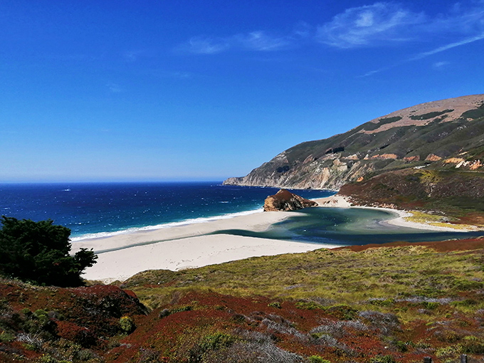 Beach perfection that looks Photoshopped but isn't. This pristine stretch of sand with its river channel could make even Caribbean islands jealous.