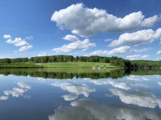 Cloud-watching gets a serious upgrade when you add a perfect reflection&mdash;nature's own IMAX experience without the overpriced popcorn.