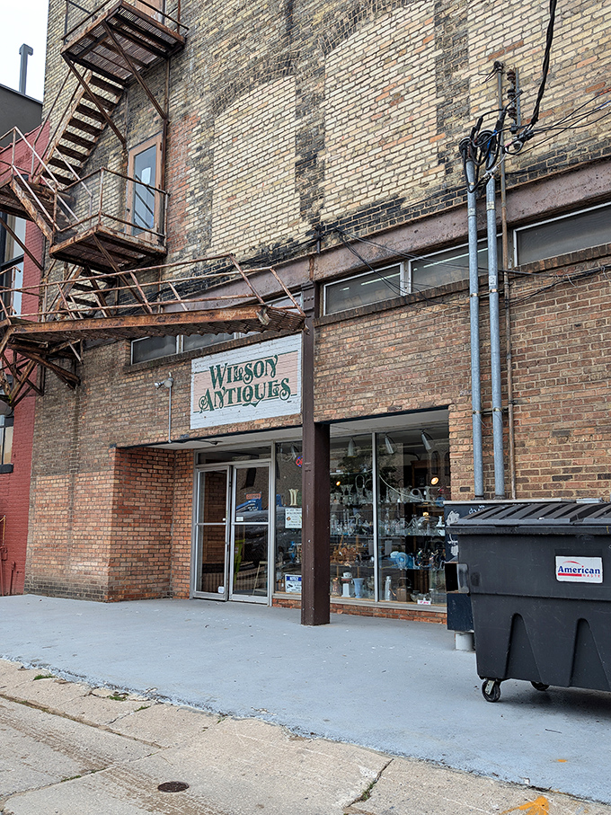 Wilson Antiques hides behind an unassuming facade, but treasure hunters know: the best finds often lurk behind the most ordinary doors.