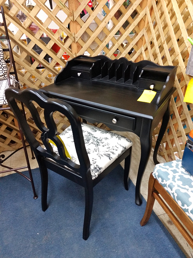 This elegant writing desk practically begs you to pen handwritten letters again. Email just doesn't have the same romance.