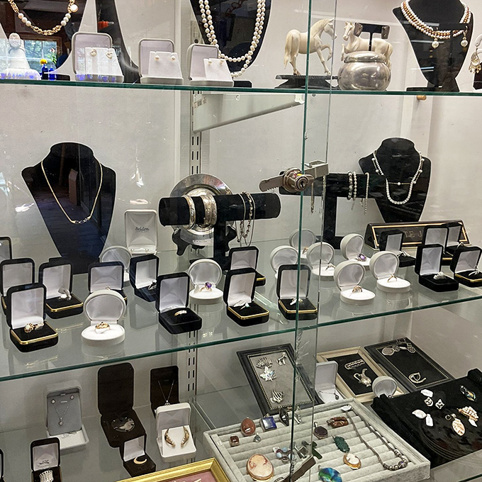 Jewelry cases filled with vintage pieces that prove elegance never goes out of style, just waits for rediscovery.