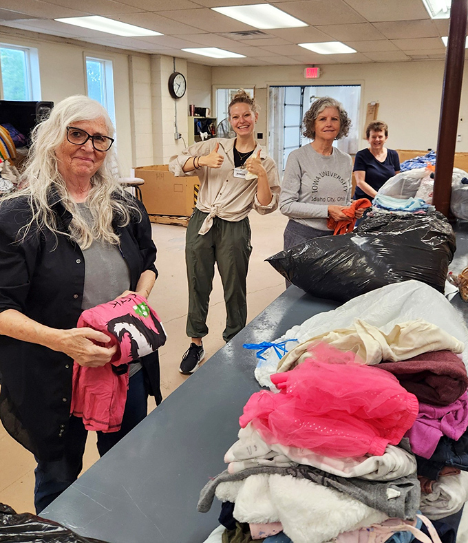 The dedicated volunteers sorting donations are the unsung heroes making this whole thrifting magic possible for everyone.