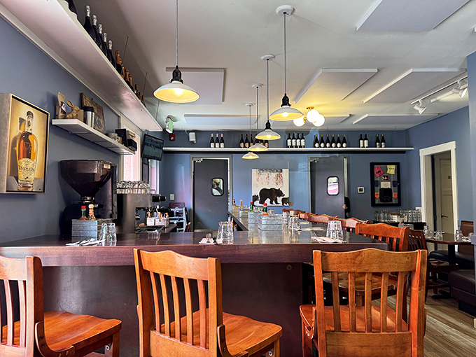 A bar area that says "stay awhile" with the quiet confidence of a place that knows exactly what it's doing.