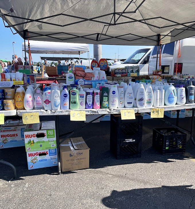 Lotions and potions lined up like soldiers. Beauty products at bargain prices&mdash;because looking good shouldn't require a second mortgage.
