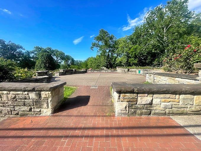 Stone sentinels standing guard. These carefully crafted walls create outdoor "rooms" where countless conversations have changed lives over decades.