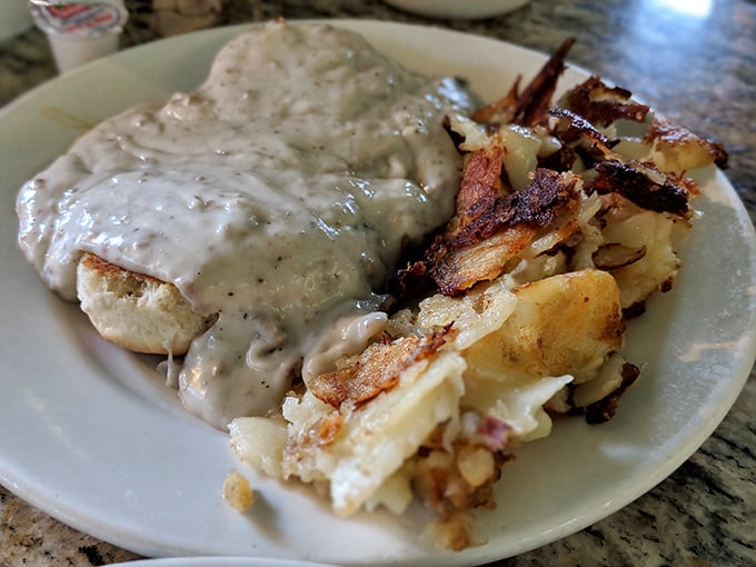 Biscuits and gravy&mdash;the breakfast that hugs you from the inside. Southern comfort served Pennsylvania-style with crispy home fries as the perfect sidekick.